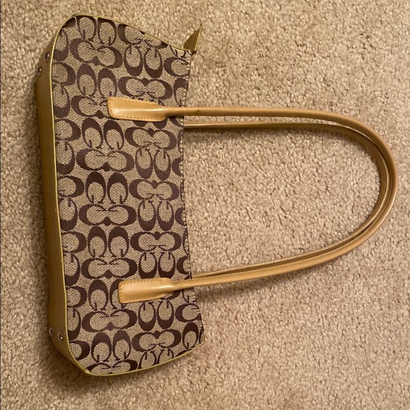Gucci | Bags | Coach Brown And Tan Signature Handbag | Poshmark